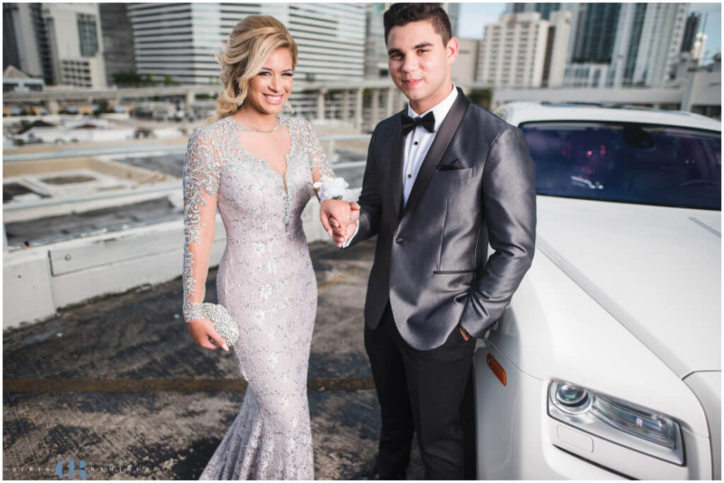 Miami City Skyline Prom Photos