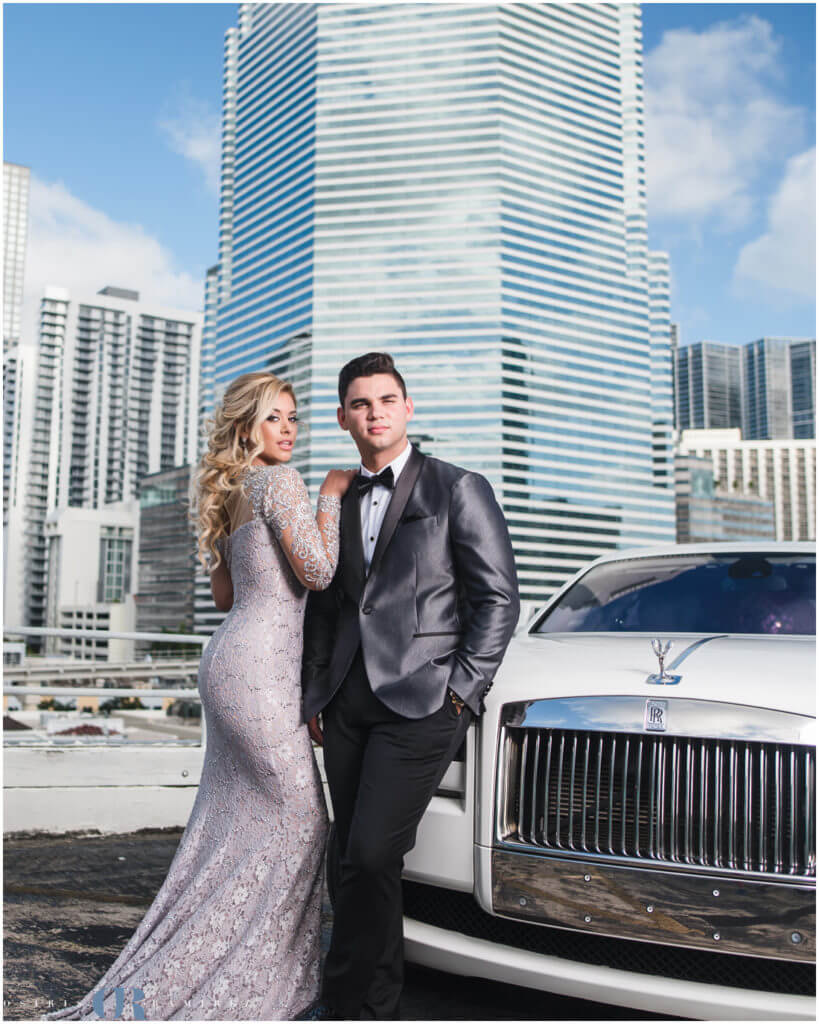 Miami City Skyline Prom Photos