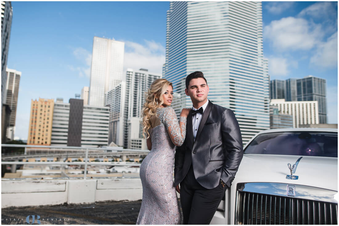 Miami City Skyline Prom Photos
